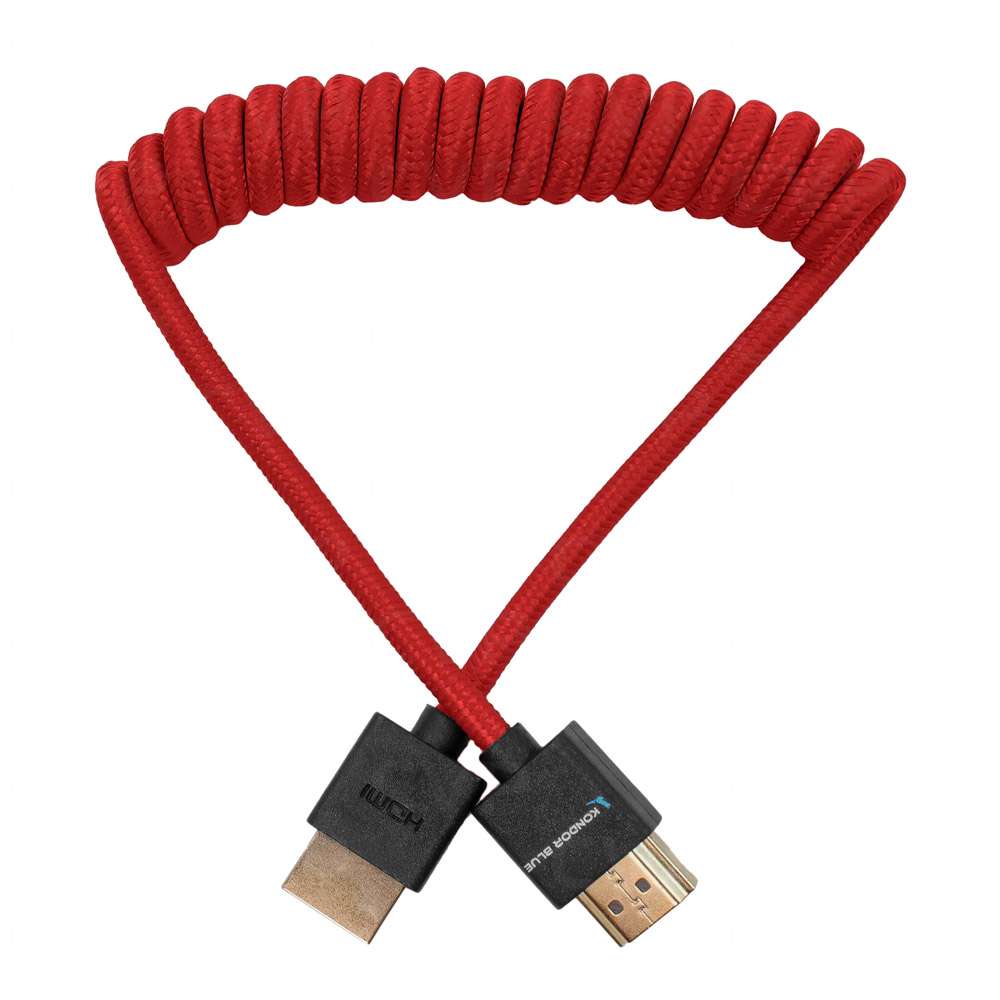 Buy - Kondor Blue Full HDMI Coiled Cable - Red (KONFHDMI12R)