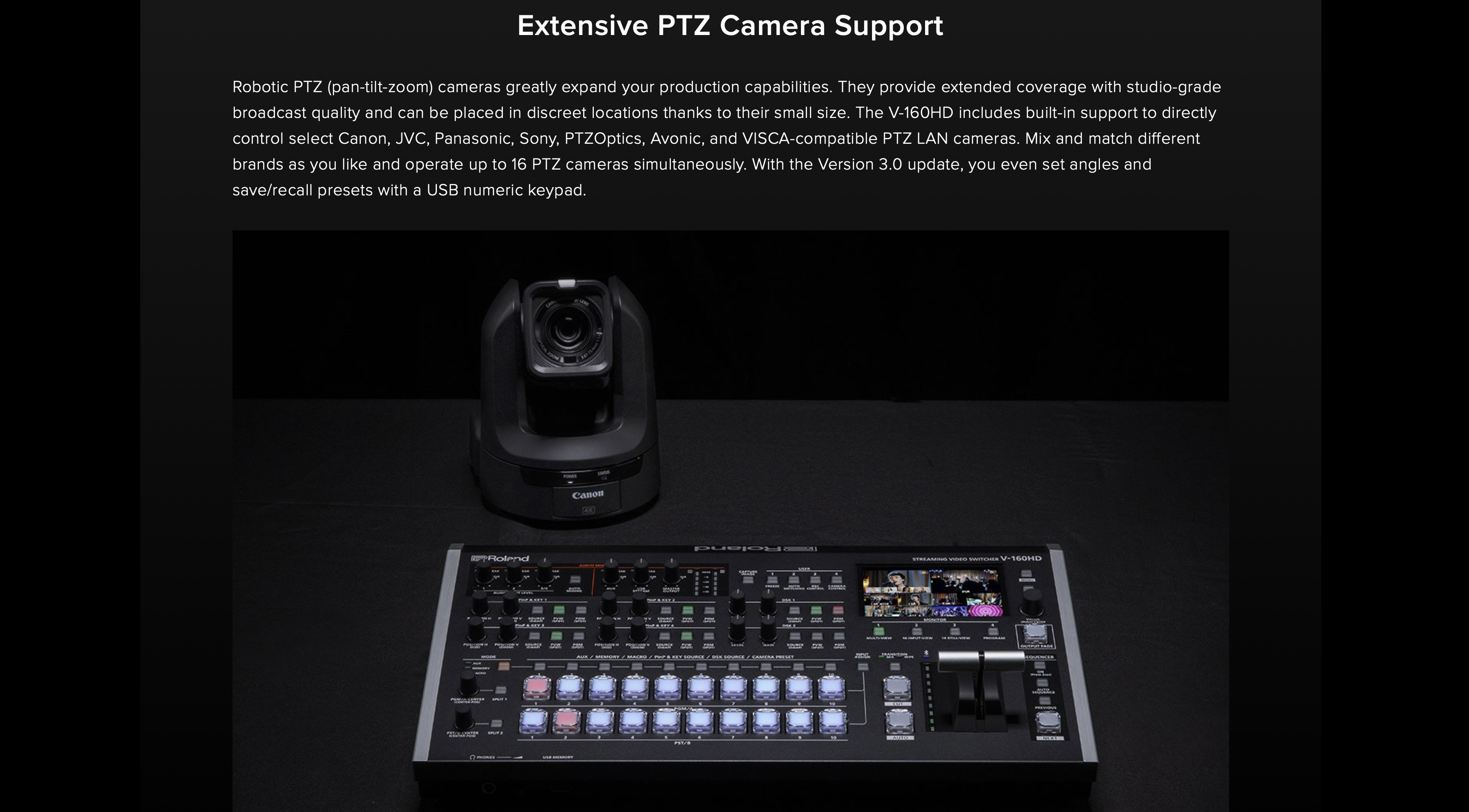 Buy - Roland V-160HD Streaming Video Switcher (V-160HD)